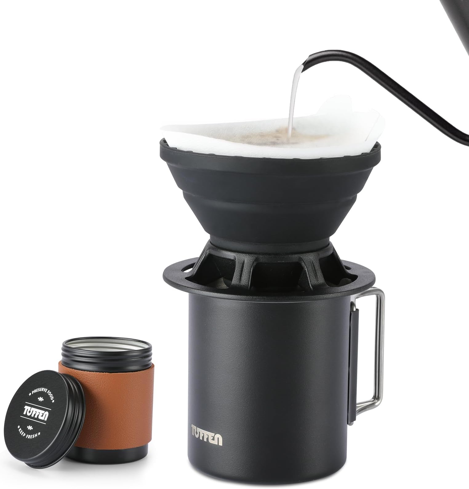 Amazon.com: vandroop Portable Pour Over Coffee Maker Set, Collapsible ...