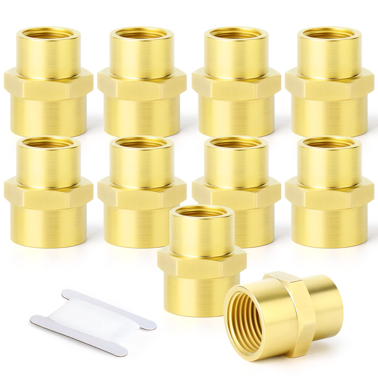 Amazon.com: GASHER 5PCS Brass Pipe Fitting, Coupling, Reducer Adapter ...