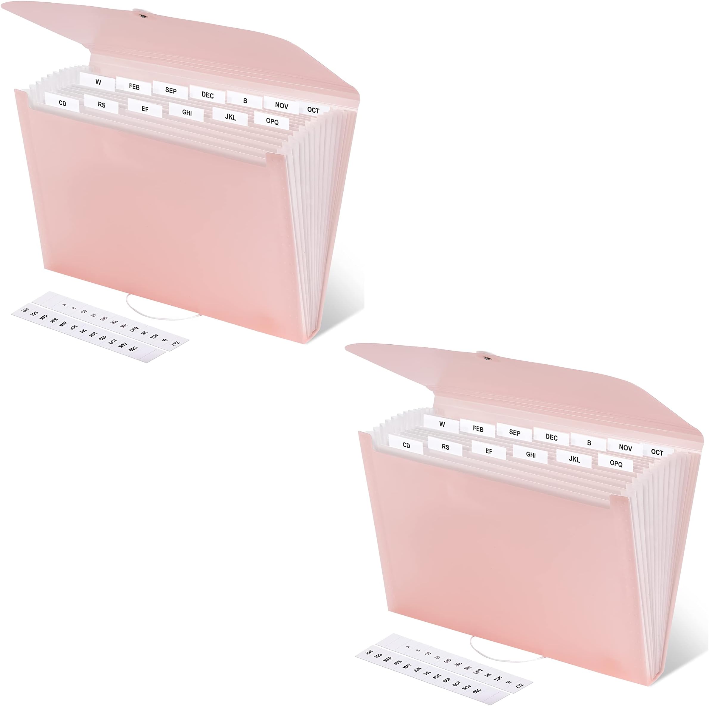 Amazon.com : Expanding File Folder 2 Pack, 13 Pockets Accordion File Organizer, Large Capacity ...