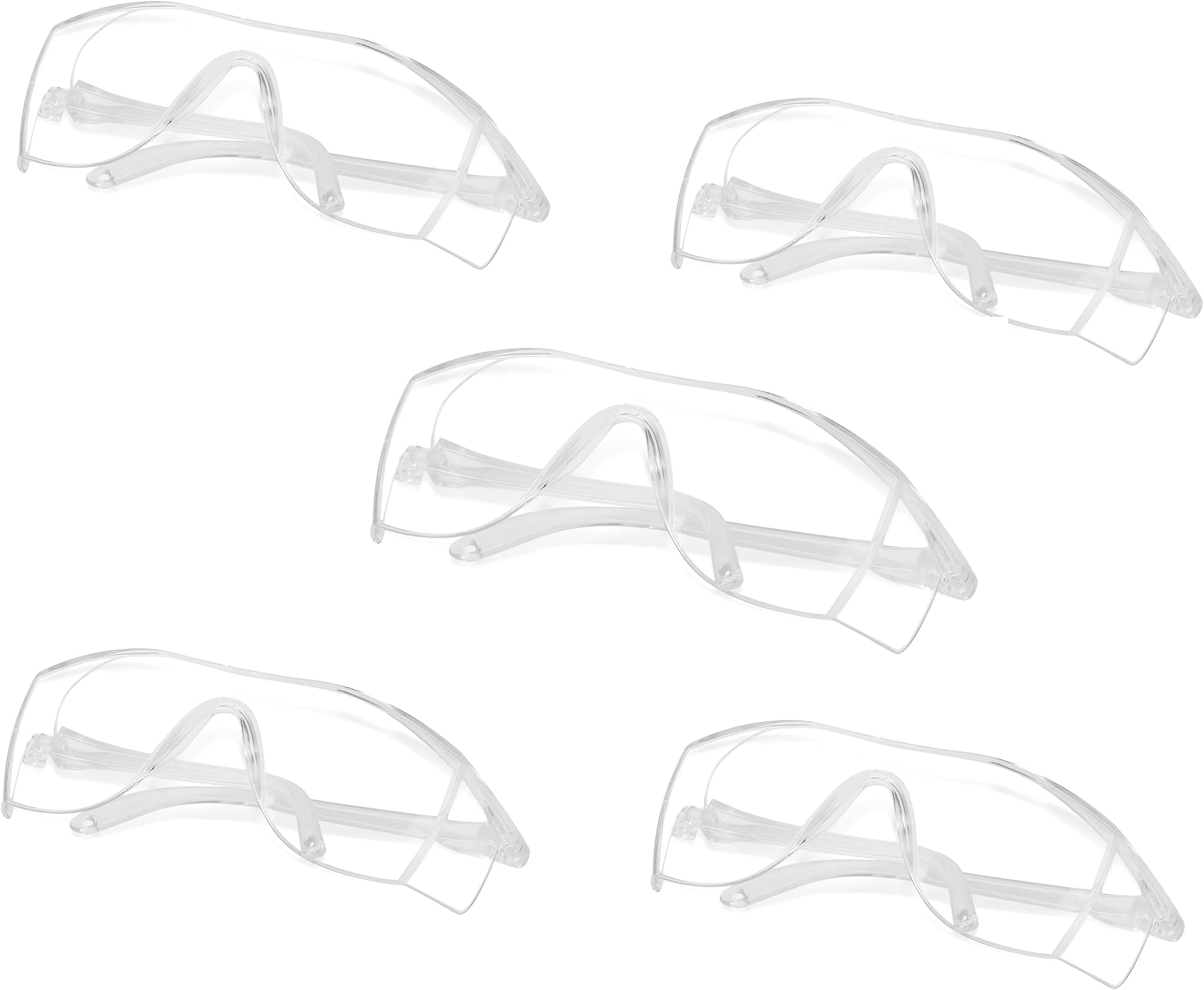 ILiFF 5-Pack Safety Goggles - Clear Anti-fog/Anti-Scratch Glasses for ...
