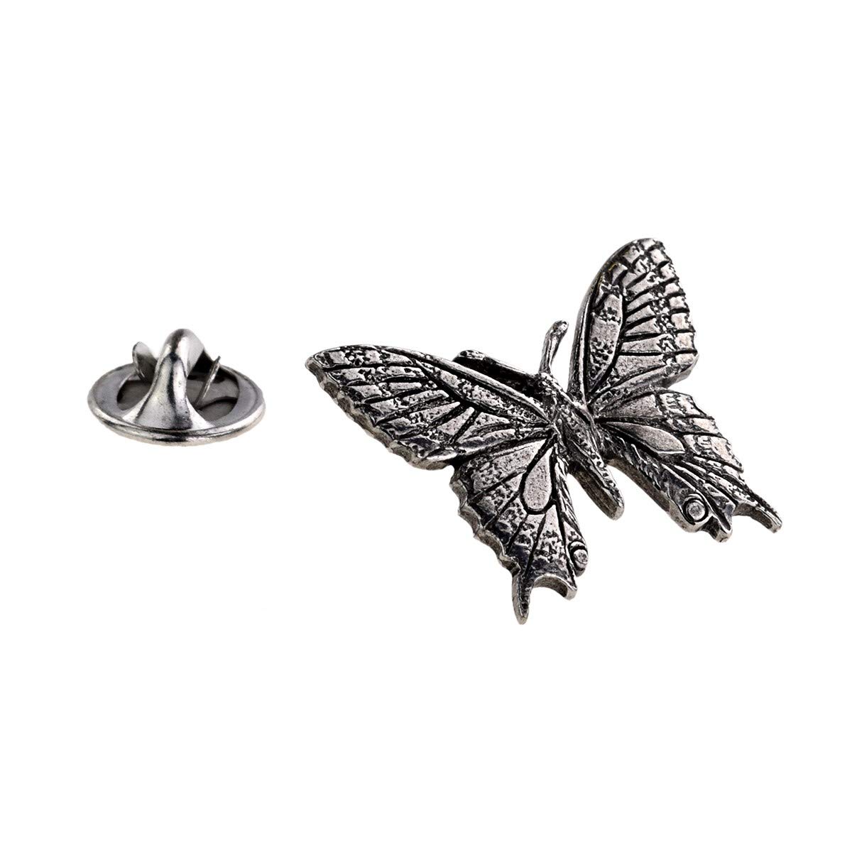 Pewter Butterfly Lapel Pin Badge : Amazon.co.uk: Fashion