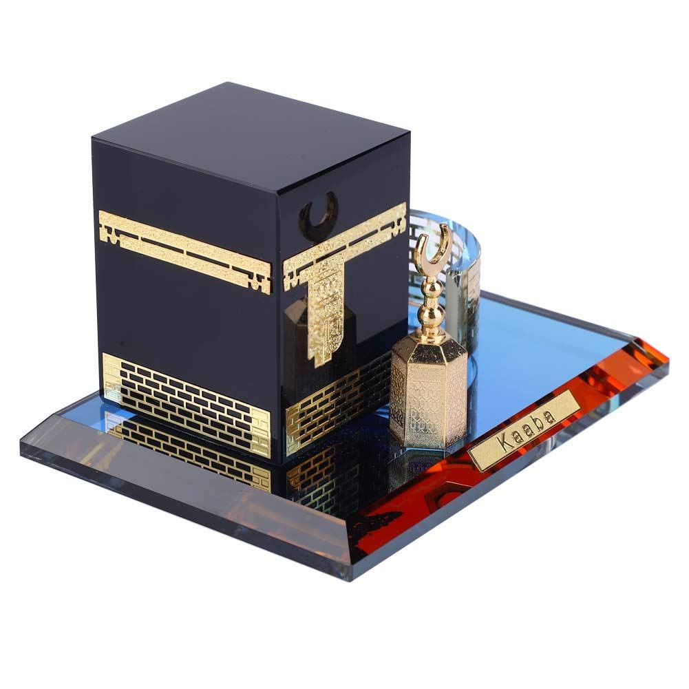 Buy Muslim Kaaba Model Crystal Gilded 3 Piece Set Kaaba Replica Model ...