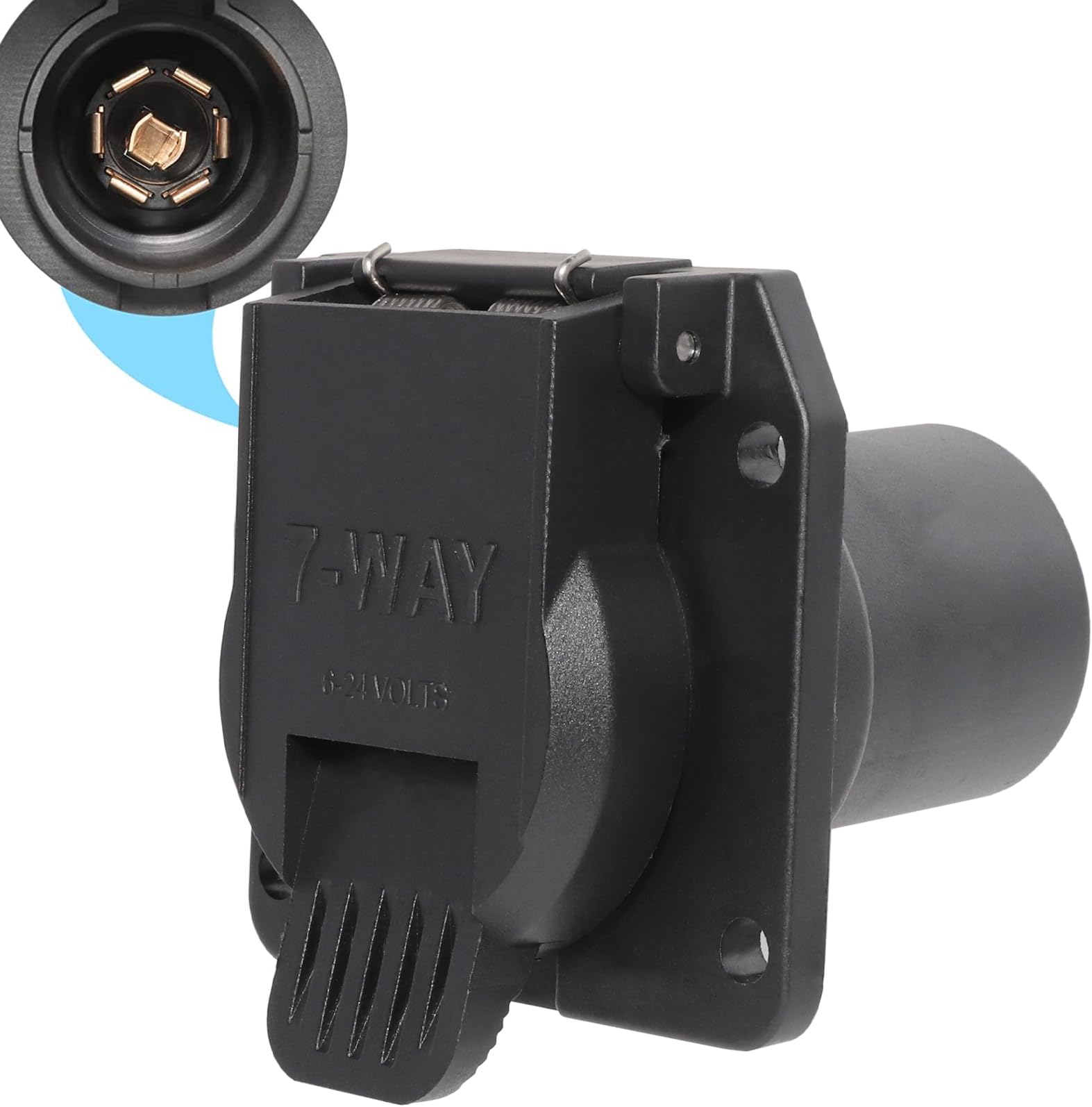 MECMO OEM Style Replacement 7-Way RV Blade Socket, USCAR to 7-Pin ...