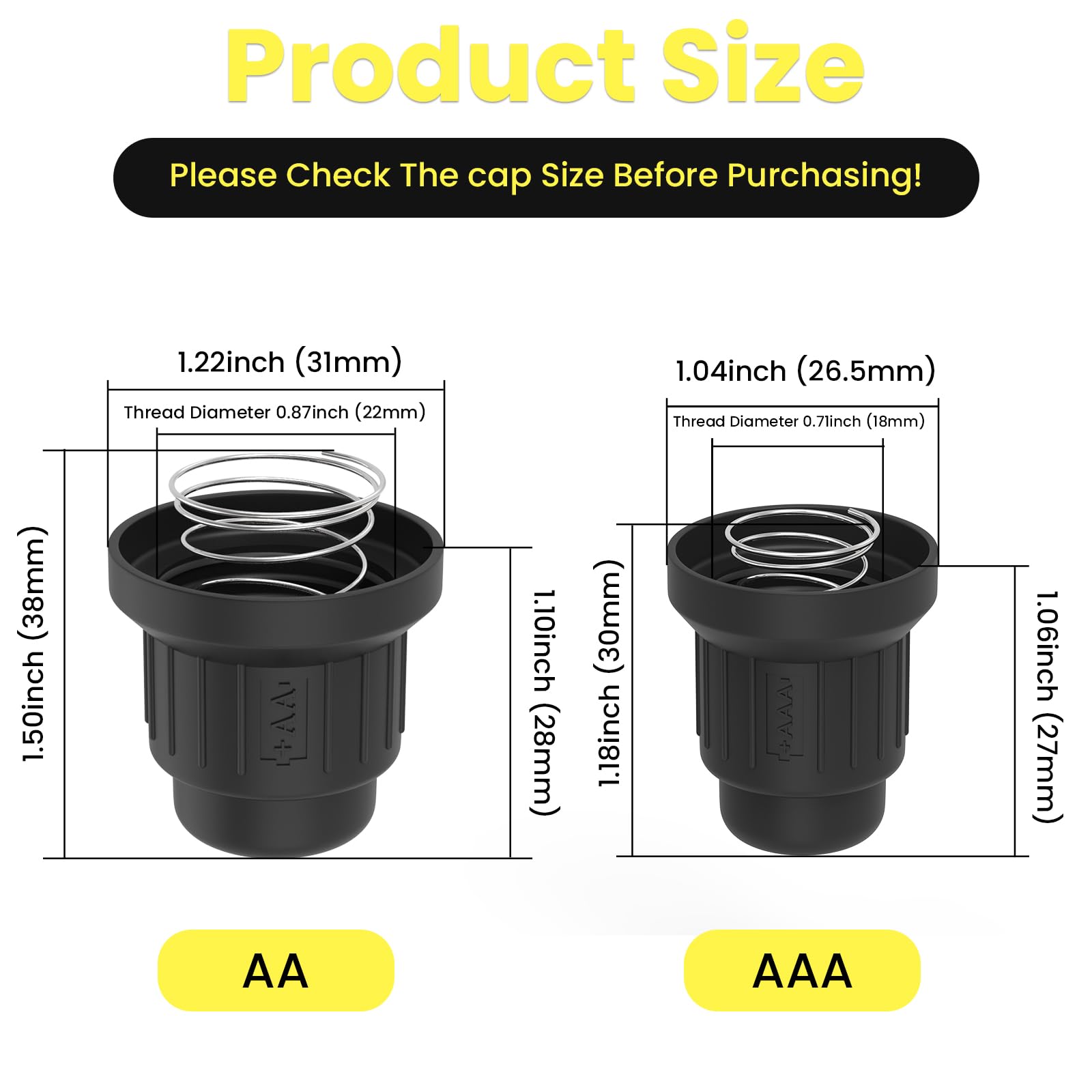 Snapklik.com : HONSNKS AA And AAA Battery Switch Push Button Ignitor ...