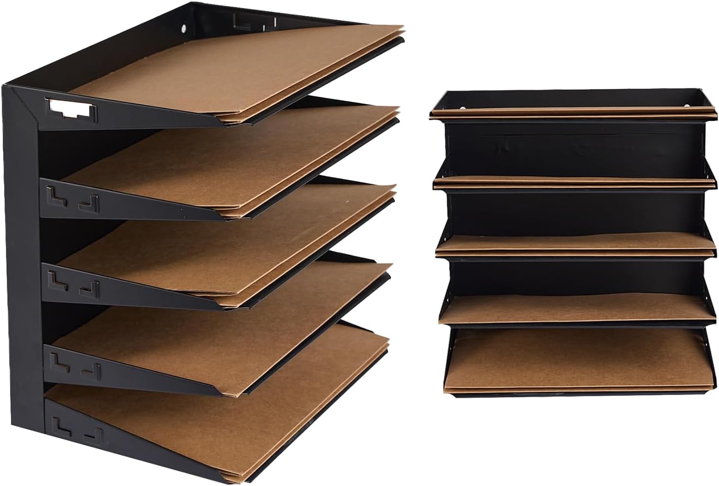 Amazon.com : MAXXBUILD Desktop File Organizer, 5-Tier Letter Paper Rack ...