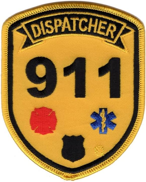 911 Dispatcher Patch Yellow Police Fire EMS Paramedic Rescue Emergency ...