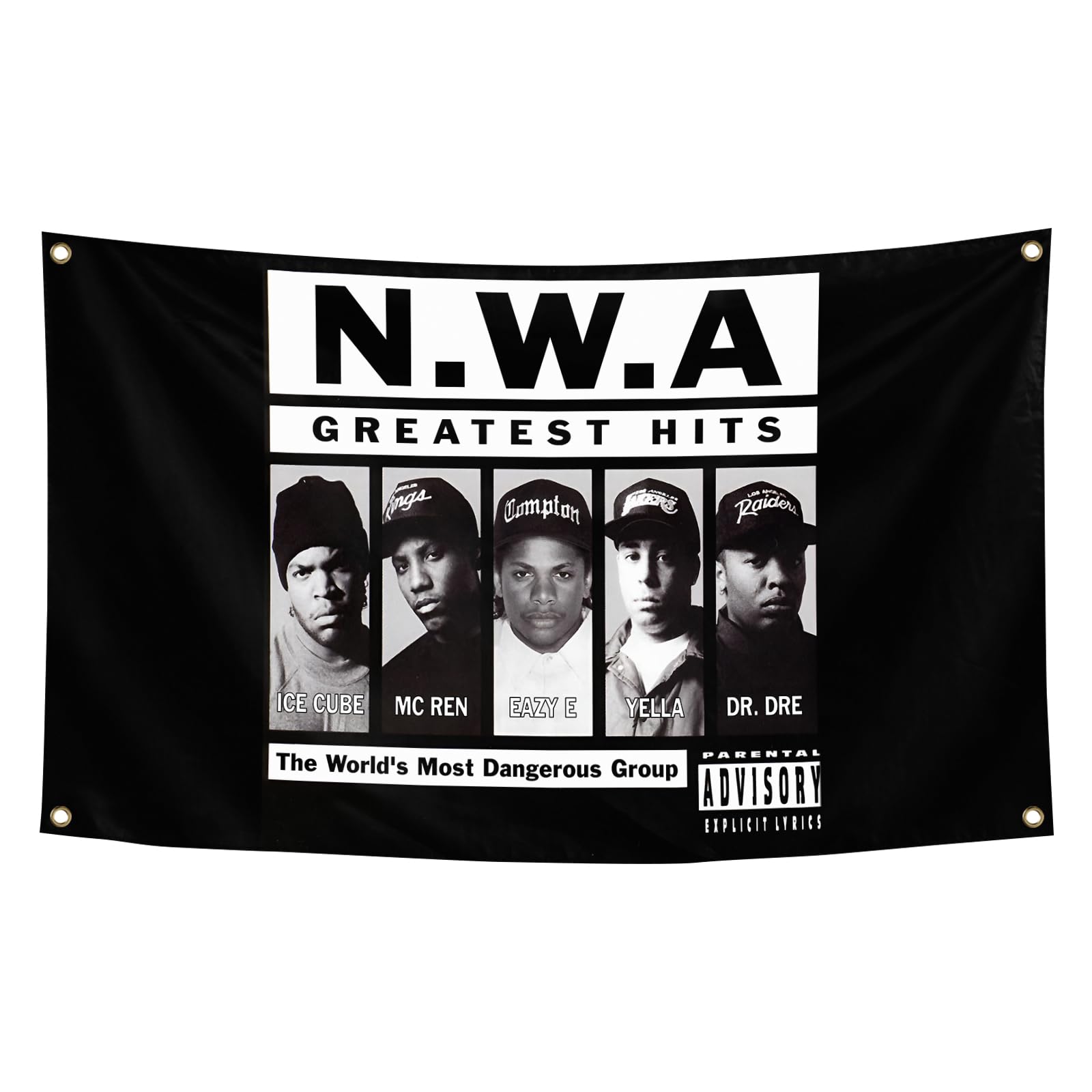 Amazon.com: American Hip Hop Group Nwa Music Album Cover Tapestry 3X5 ...