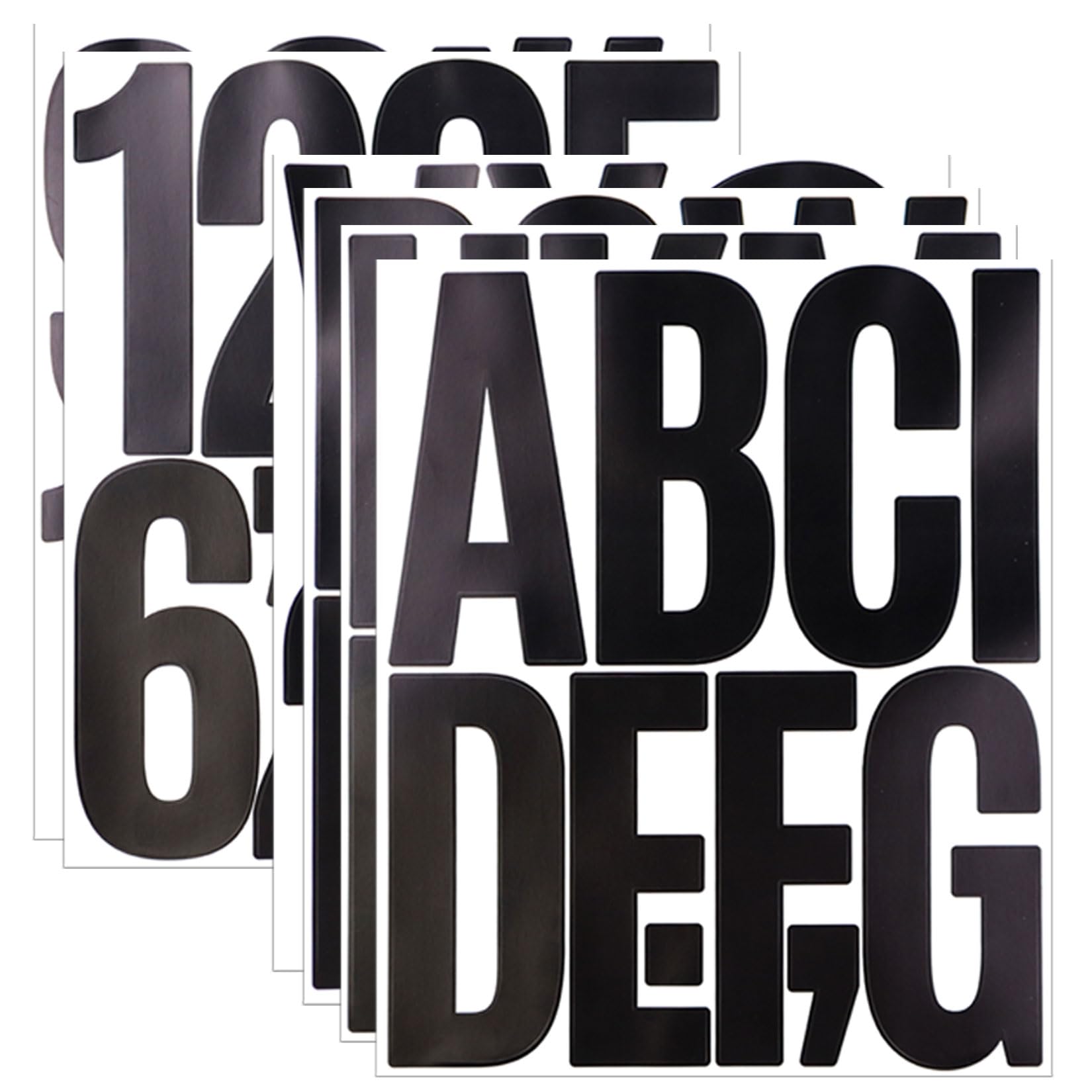 5 Inch Large Vinyl Letter Stickers, 6 Sheets Self Adhesive Alphabet ...