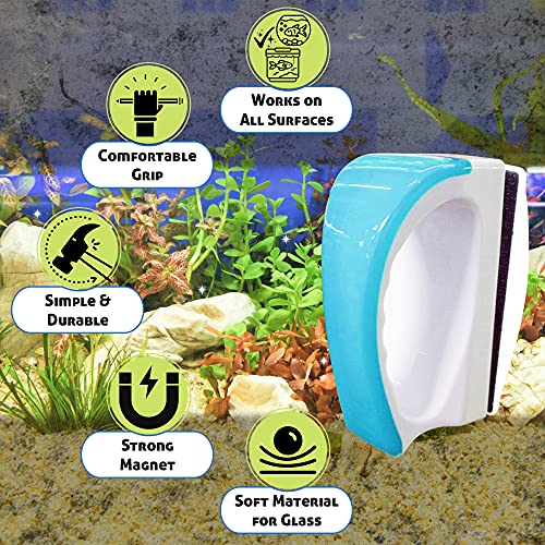 Magnetic Scrubber for Aquarium Fish Tank, Scratch-Free Large ( 30 ...