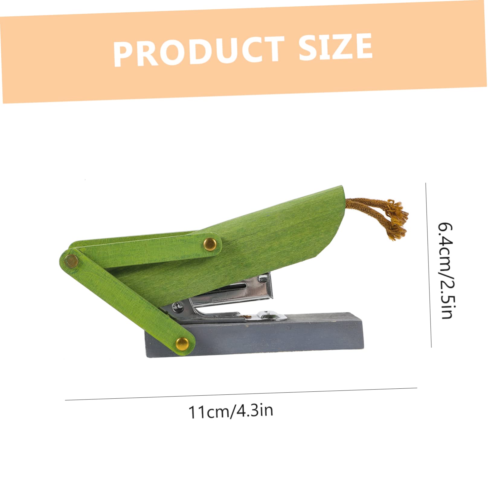 Snapklik.com : Cartoon Animal Stapler Mini Portable Wooden Stapler Cute ...
