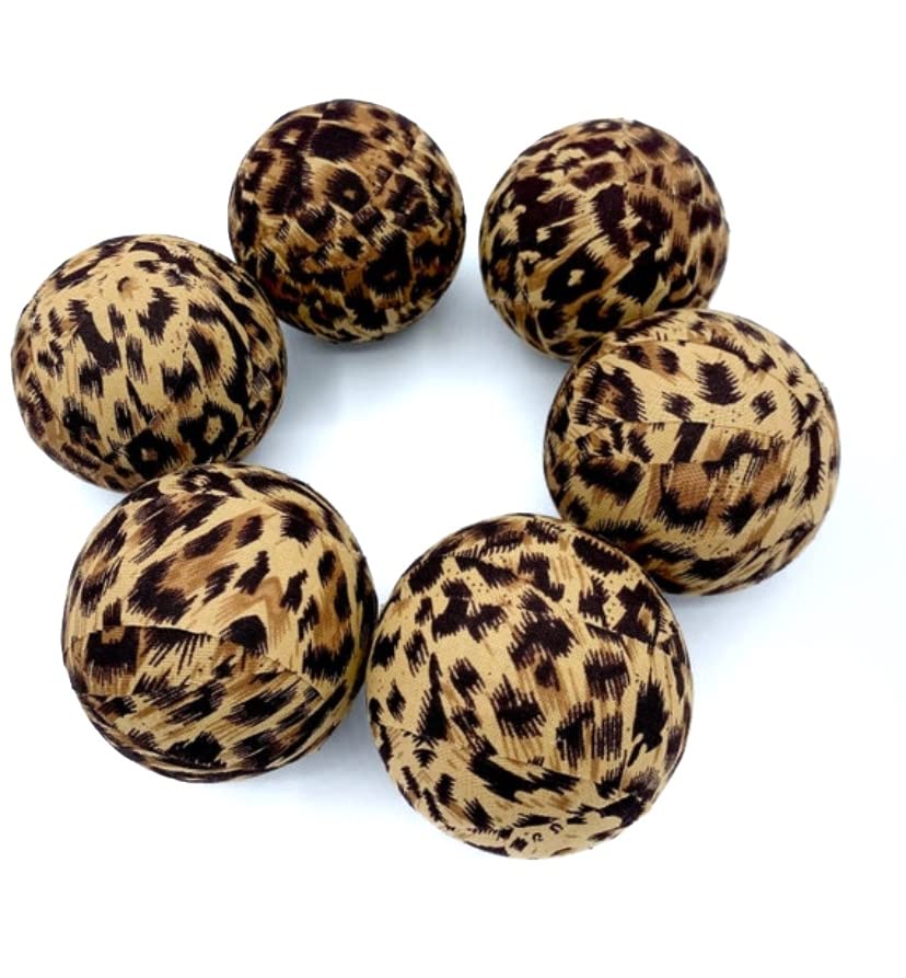 2 5 Leopard Cheetah Print Fabric Wrapped Balls Bowl Filler | Desertcart ...