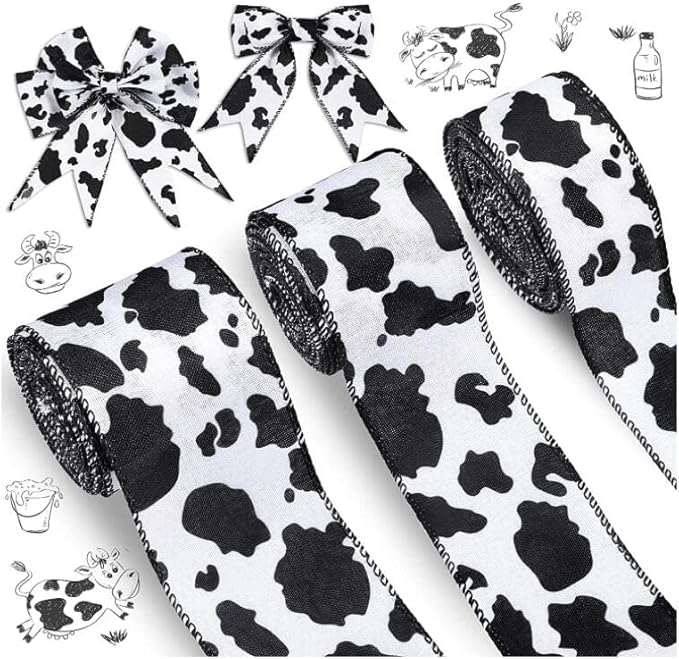 Amazon 3 Rolls Wired Cow Grosgrain Ribbon 15 Yards Wired Cow amazon-3-rolls-wired-cow-grosgrain-ribbon-15-yards-wired-cow