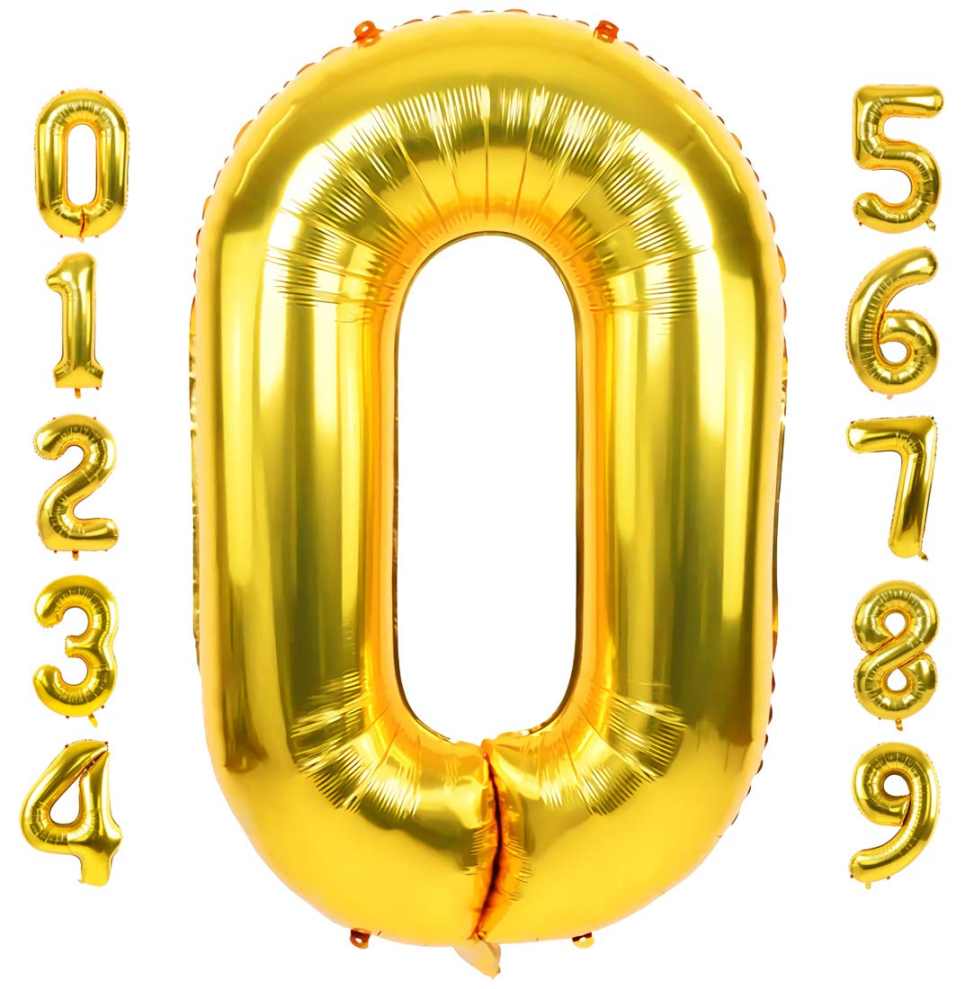 Lovoir40 Inch Large Gold Number 0 Balloon Extra Big Size | Desertcart INDIA