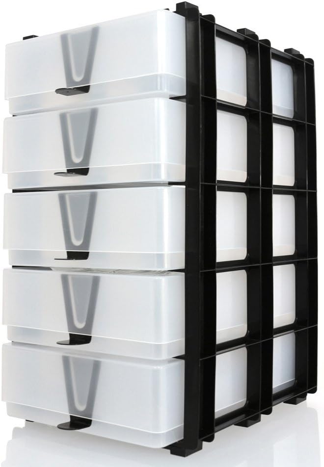 WestonBoxes A5 Box Stak Craft Storage Unit Including 5 Plastic A5 Boxes ...