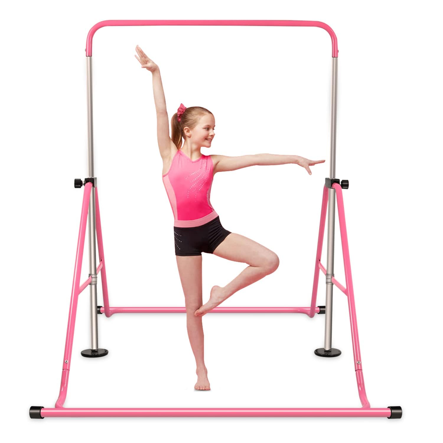 Adjustable Kip Bar With Mat MARFULA Foldable Gymnastics Bar For Kids ...