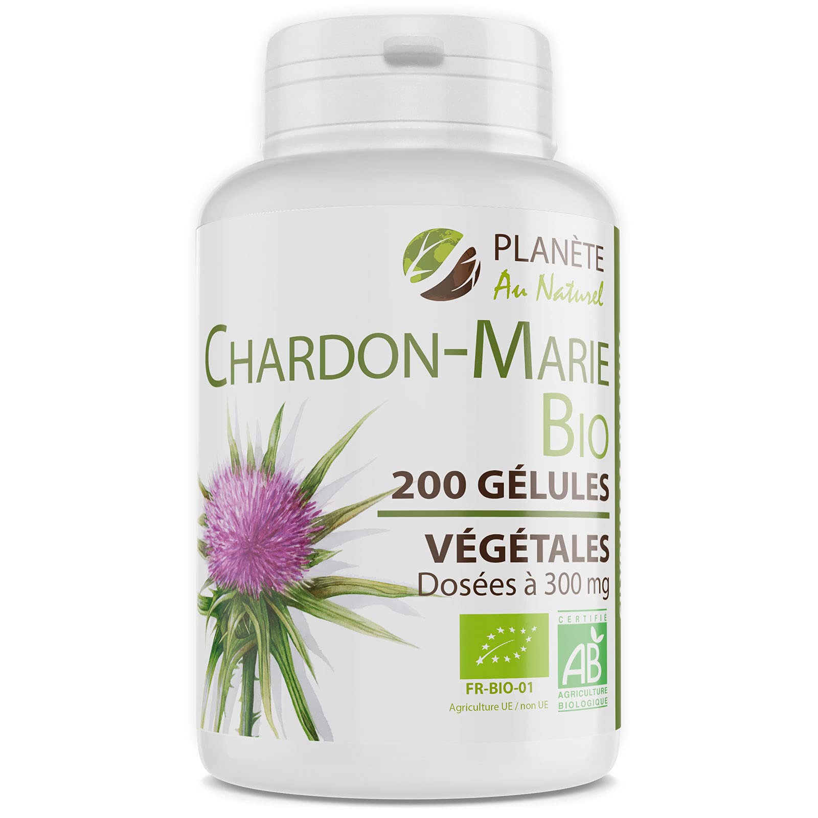Chardon Marie Bio 300 mg - 200 gélules végétales : Amazon.fr: Hygiène ...