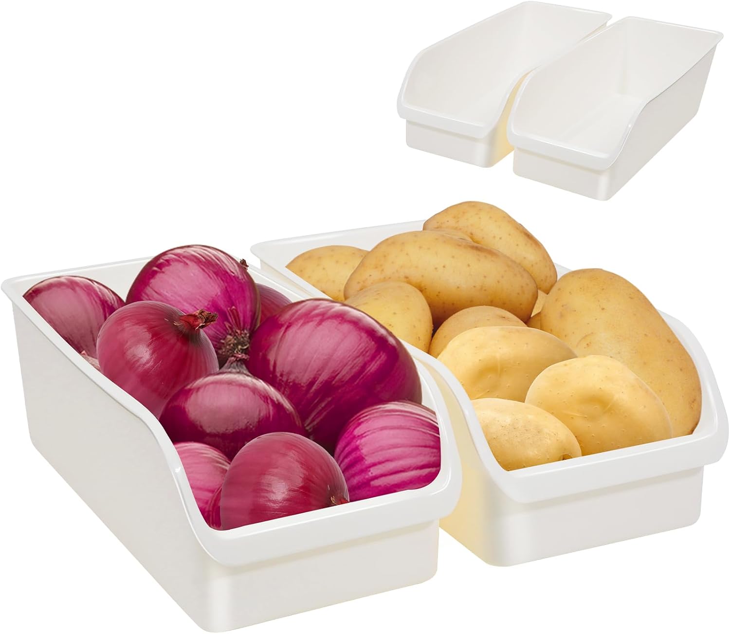 Amazon.com: YFAIN 2 PCS Potato Onion Storage Bin for Kitchen Counter ...