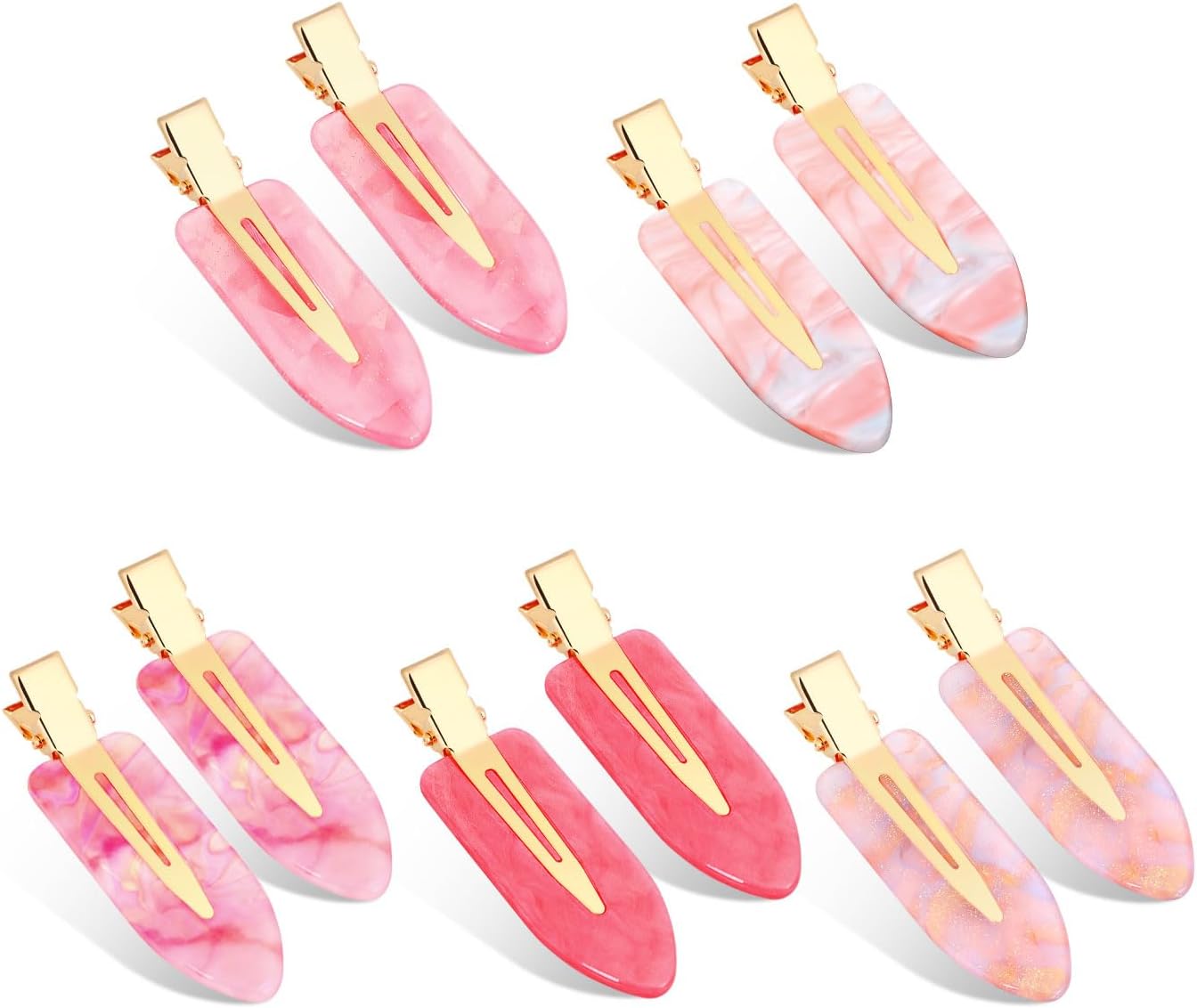Amazon.com : KesaPlan 10PCS No Bend Hair Clips, Pink No Crease Hair ...