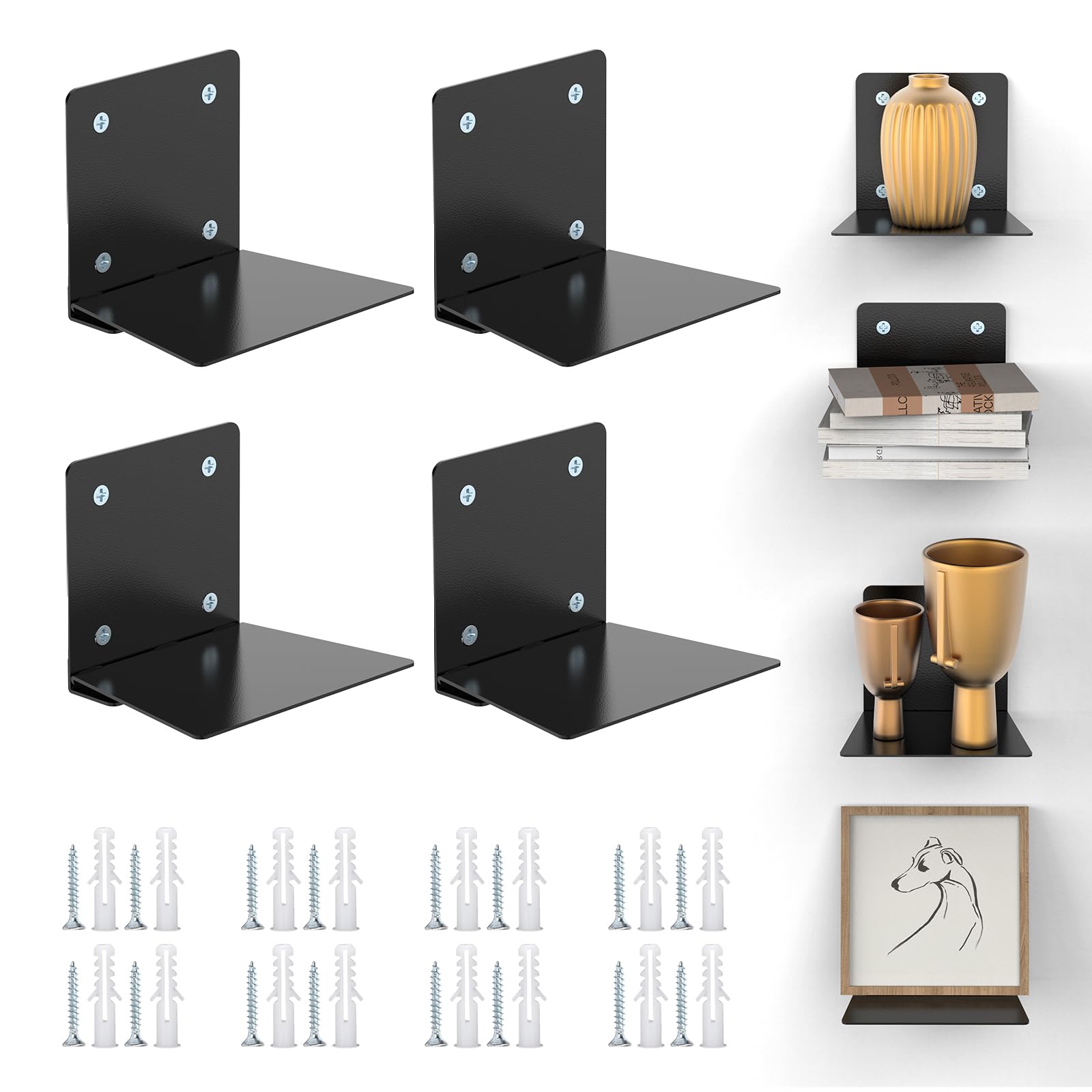 Amazon.com: Eapele Invisible Floating Bookshelf, Heavy-Duty Hanging ...