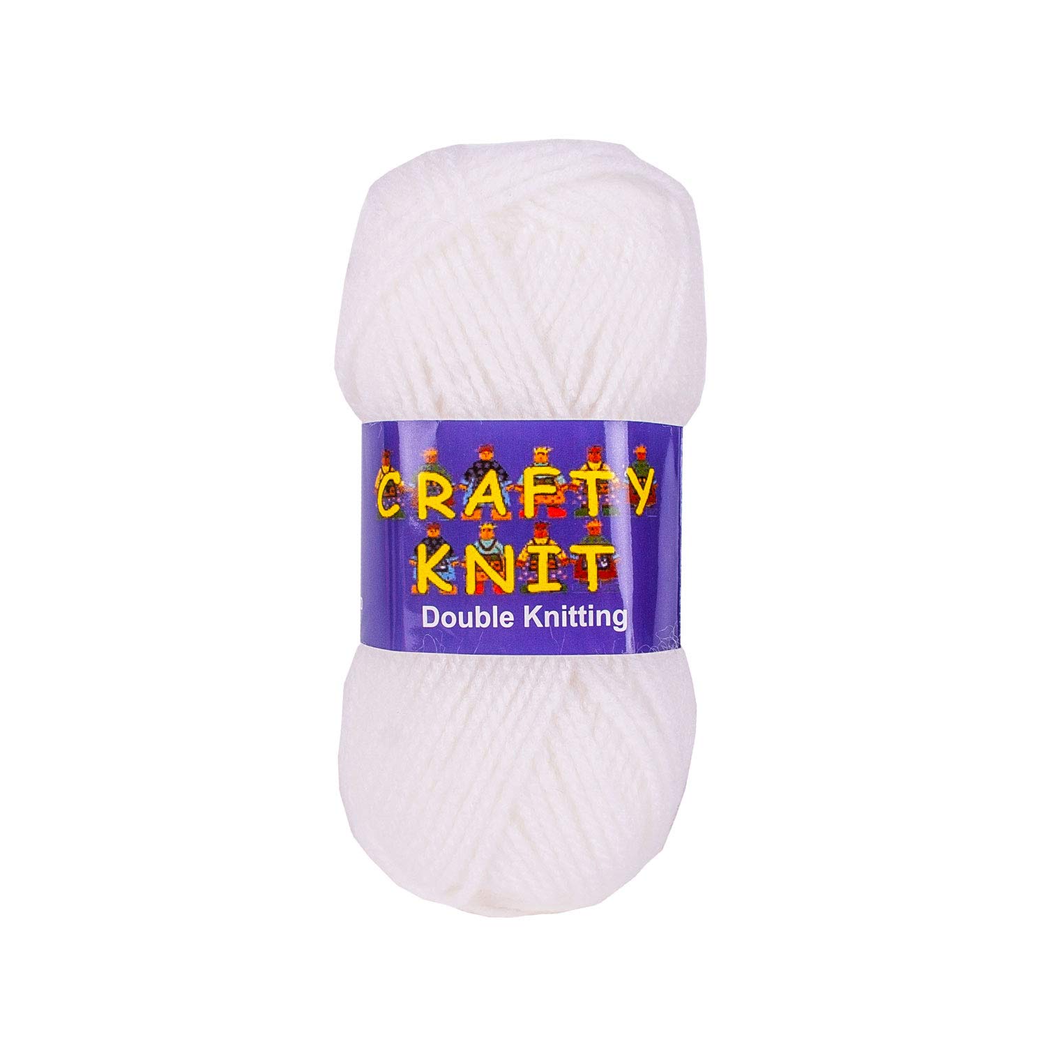 White Crafty Knit Double Knitting Sewing & Crochet Craft Wool Yarn ...