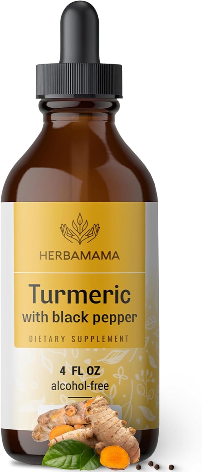 Amazon.com: HERBAMAMA Turmeric Drops - Vegan Turmeric Curcumin with ...
