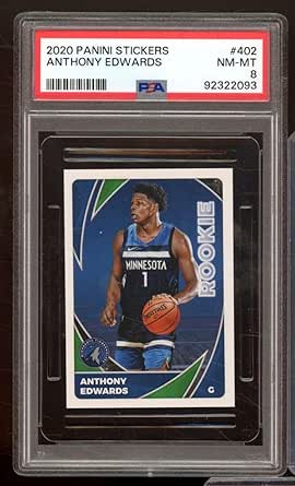 Amazon.com: Anthony Edwards Rookie Card 2020-21 Panini Stickers #402 ...