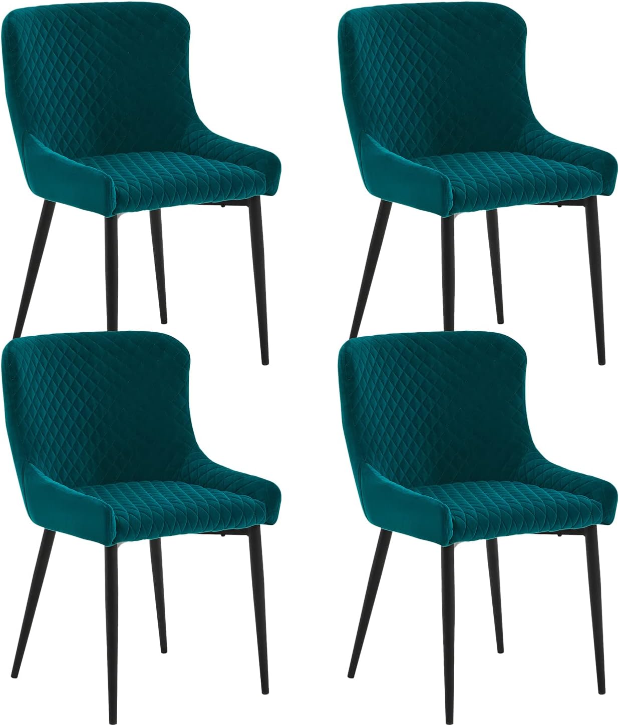 Buy CLIPOP Dining Chairs Set Of 4 Velvet Upholstered Kitchen Leisure buy-clipop-dining-chairs-set-of-4-velvet-upholstered-kitchen-leisure