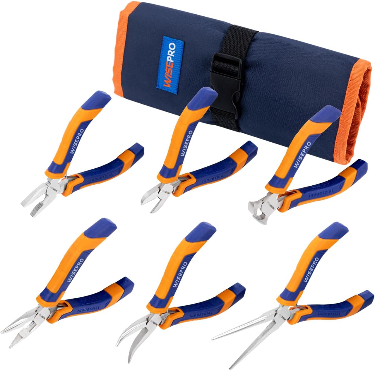 Draper 12544 Mini Pliers Set with Soft Grip, 5 Pcs, Blue and Black ...