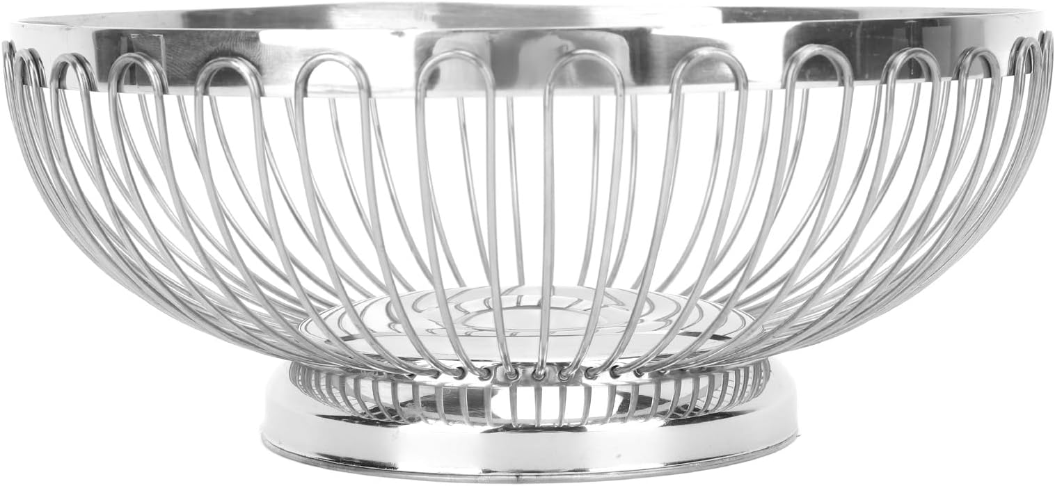 Amazon.com: Stainless Steel Fruit Basket, Decorative Metal Fruit Bowl ...