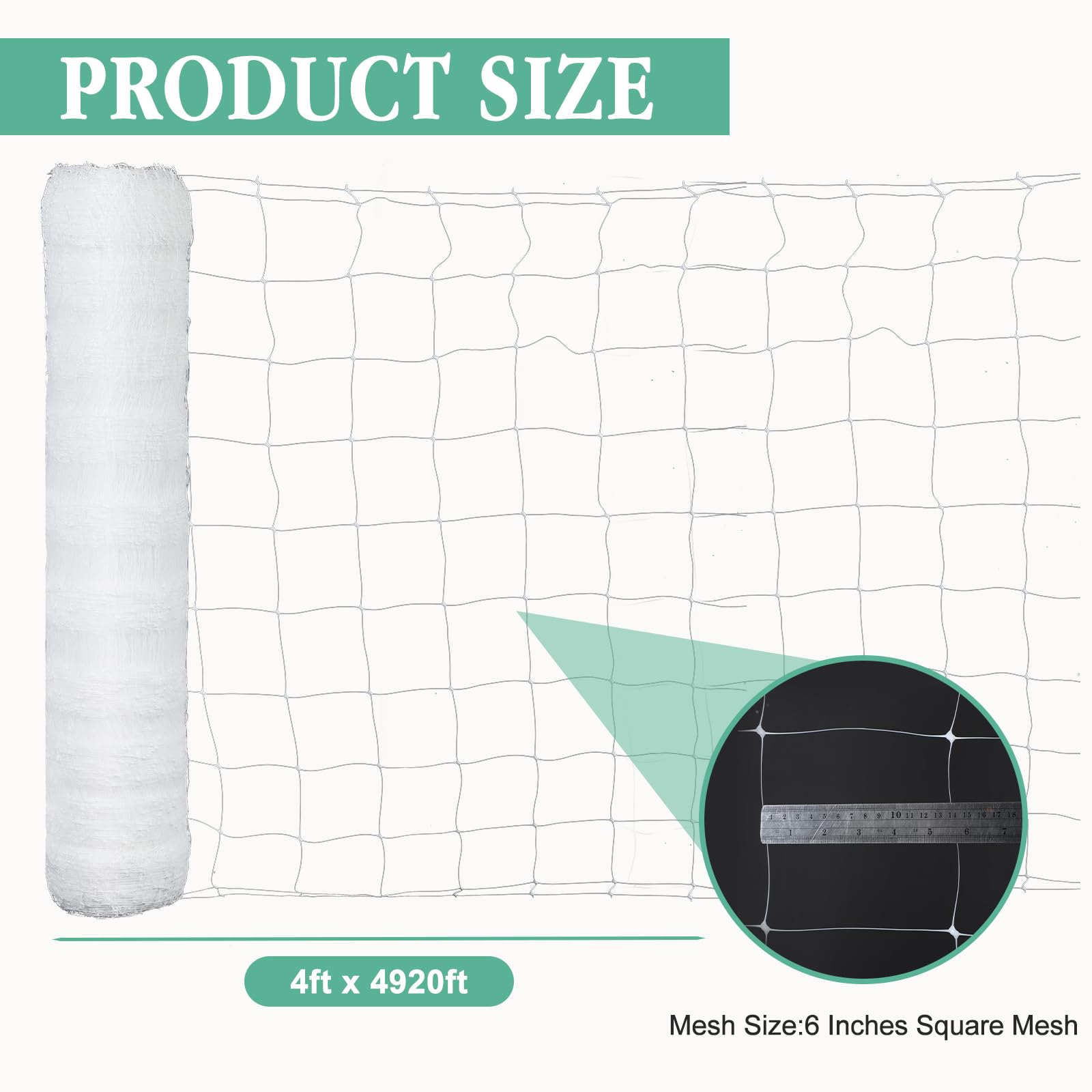 Snapklik.com : Berlune Heavy Duty Trellis Netting Roll 4ft X 4920ft ...