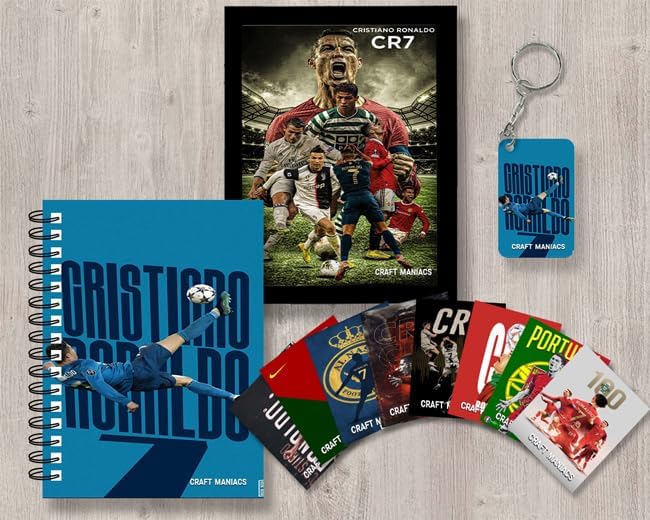 Cristiano Ronaldo Blue Edit Frame Gifting Combo : One A5 Frame, One ...