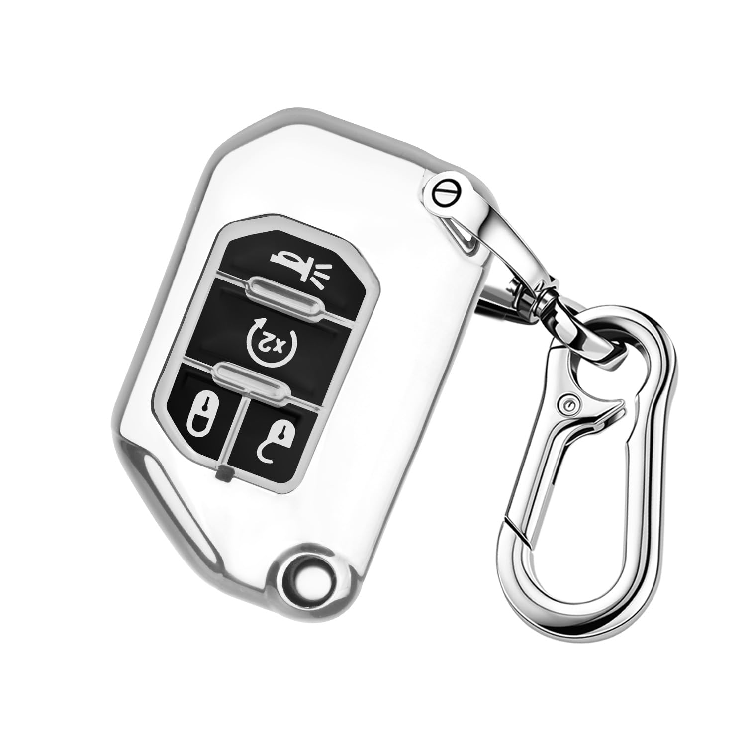 Amazon.com: QBUC for Jeep Key Fob Cover with Keychain,Flip Key Case ...
