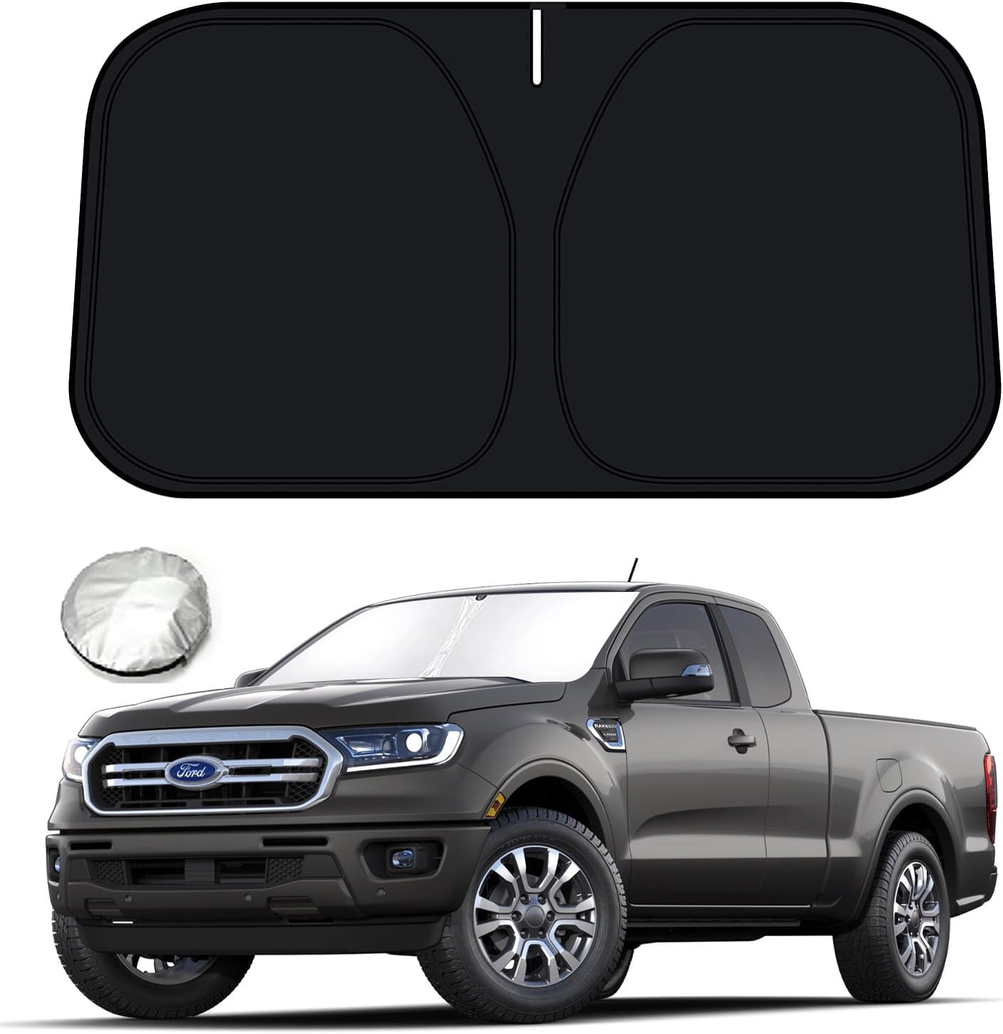 Amazon.com: Bestview Windshield Sun Shade Compatible with 2019-2024 Fo ...