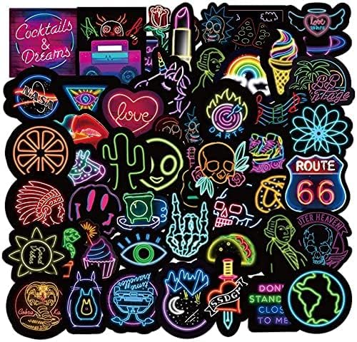 iDream Neon Party Theme Waterproof Vinyl DIY Sticker for Suitcase ...
