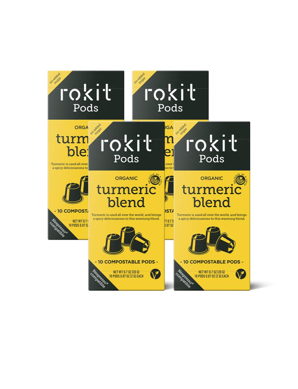 Rokit Pods Organic Turmeric Blend Pods Nespresso Compatible 40 ...