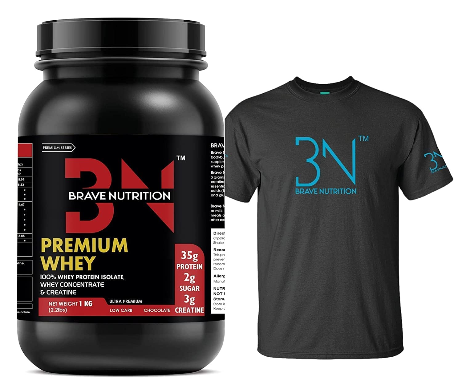 Brave Nutrition Whey Protein Isolate Blend 35g Protein 3g Creatine ...