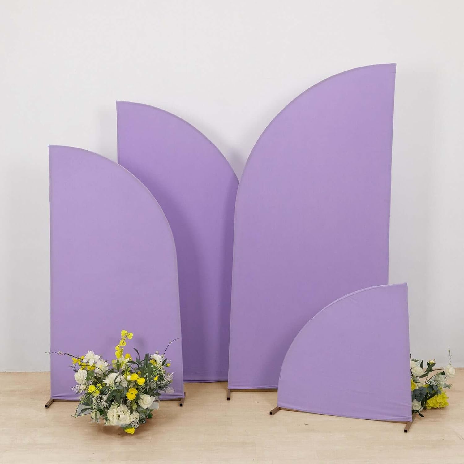 Amazon.com : Efavormart Set of 4 Lavender Spandex Half Moon Arch Covers ...