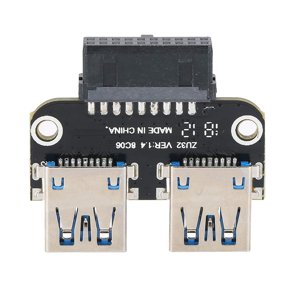 Panel Pins Dual USB 3.0 Female To 20 Pin Port Header Motherboard ...