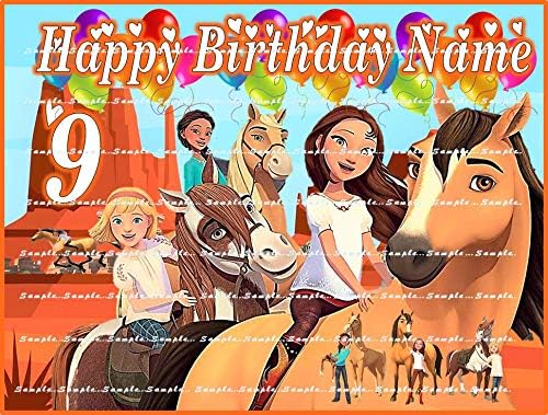 Amazon.com: SPIRIT RIDING FREE: Personalized edible image birthday cake ...