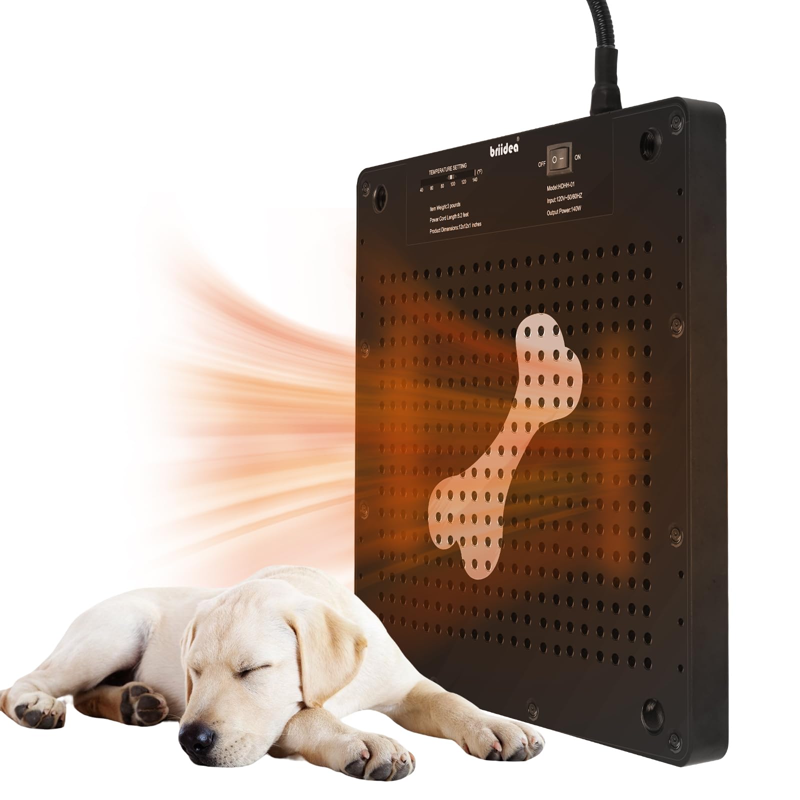 Snapklik.com : Briidea 140W Dog House Heater, 40-140 Adjustable ...