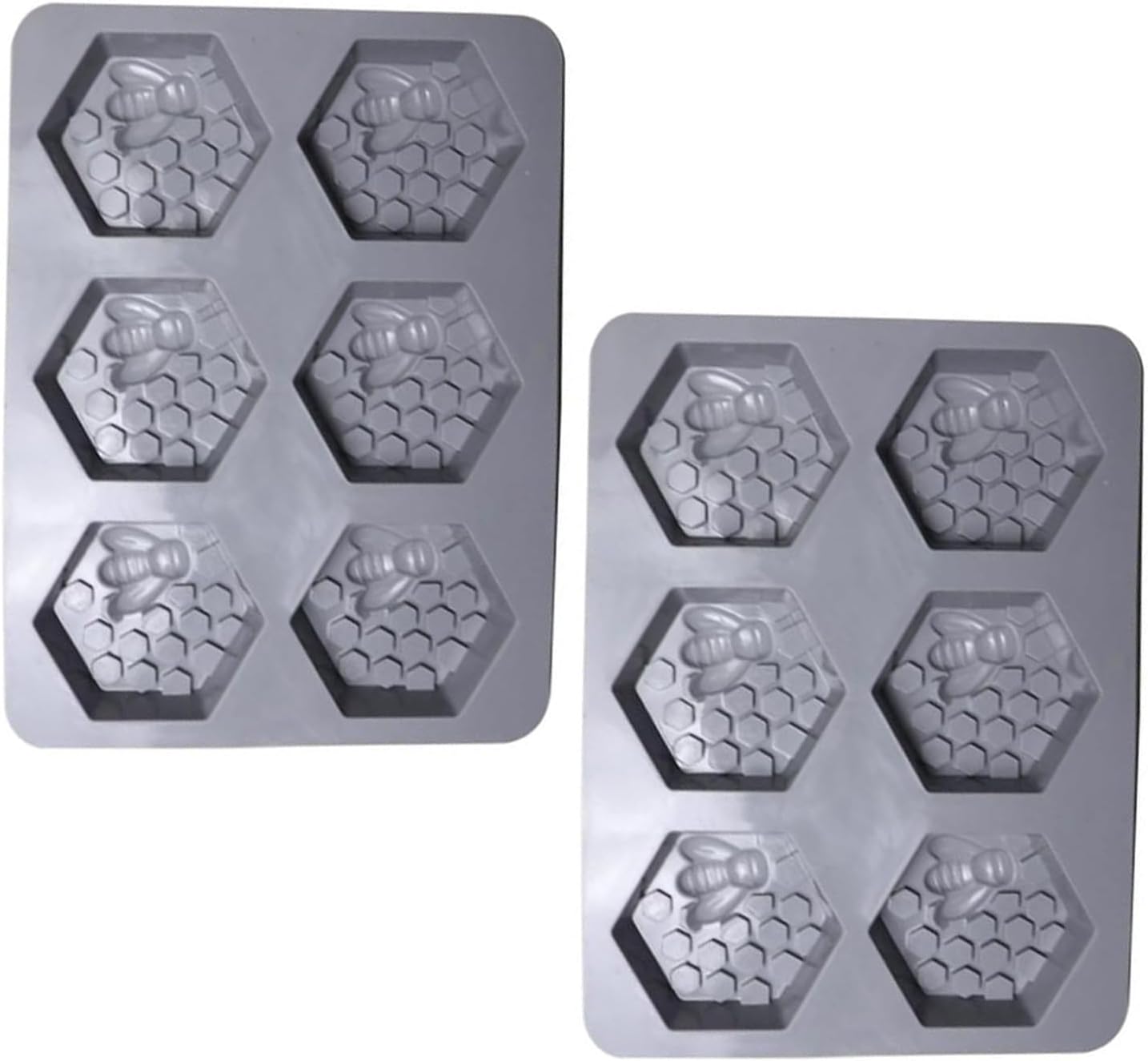 Amazon.com: PONGJA 2PCS Bee Soap Silicone Fondant Molds - Honeycomb ...