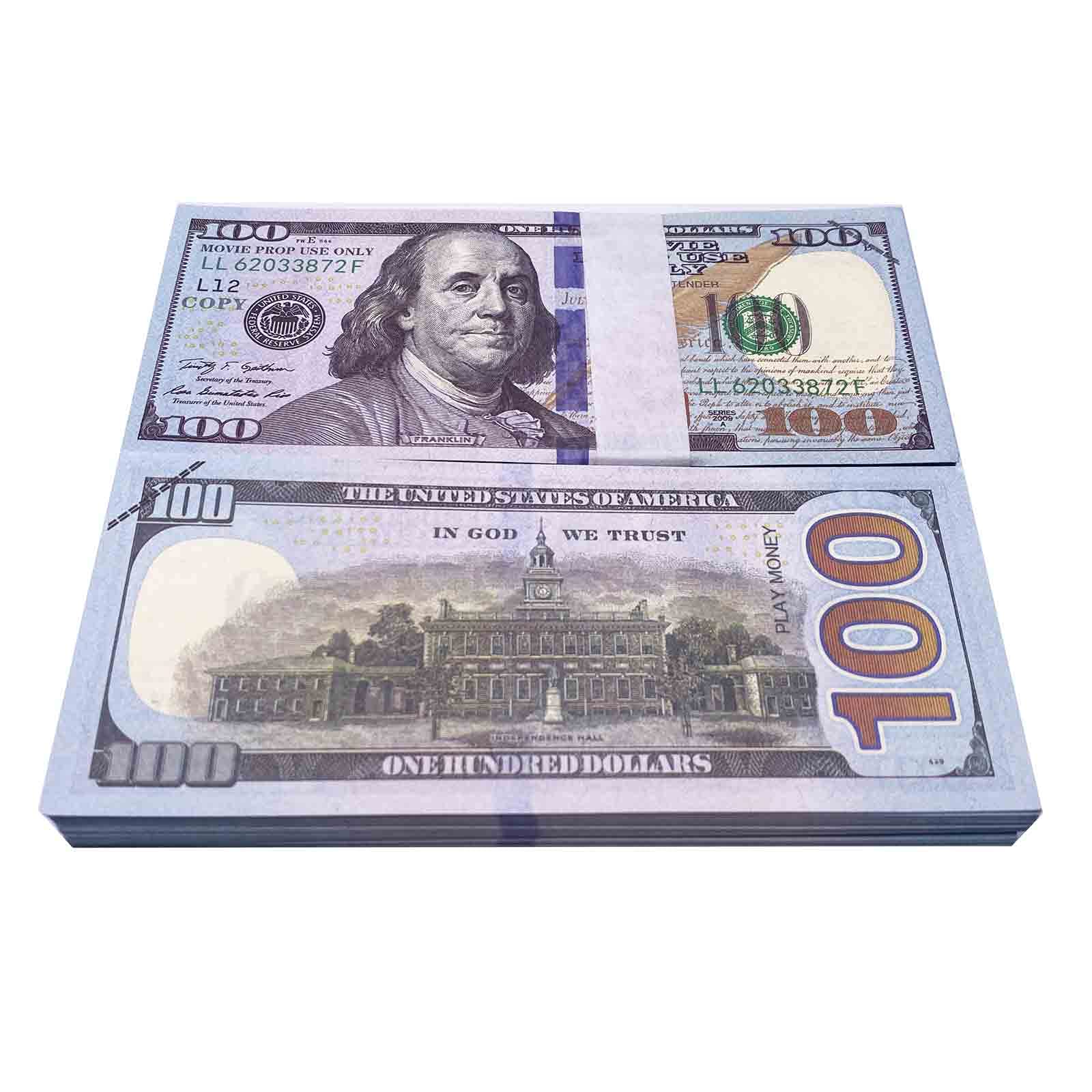 UIKMMG Movie Prop Money 100 Dollar Bills,Realistic Money That Looks ...