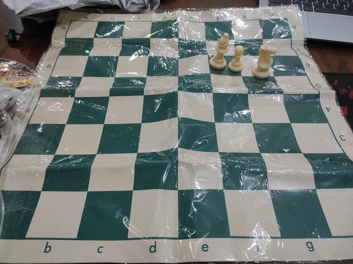 Buy FITFLEX 19'' x 19'' Tournament Chess Vinyl Foldable Chess Game with ...