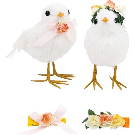 Amazon.com: Nature Vibe Set of 6 Assorted Colors Sisal Bird Figurines ...