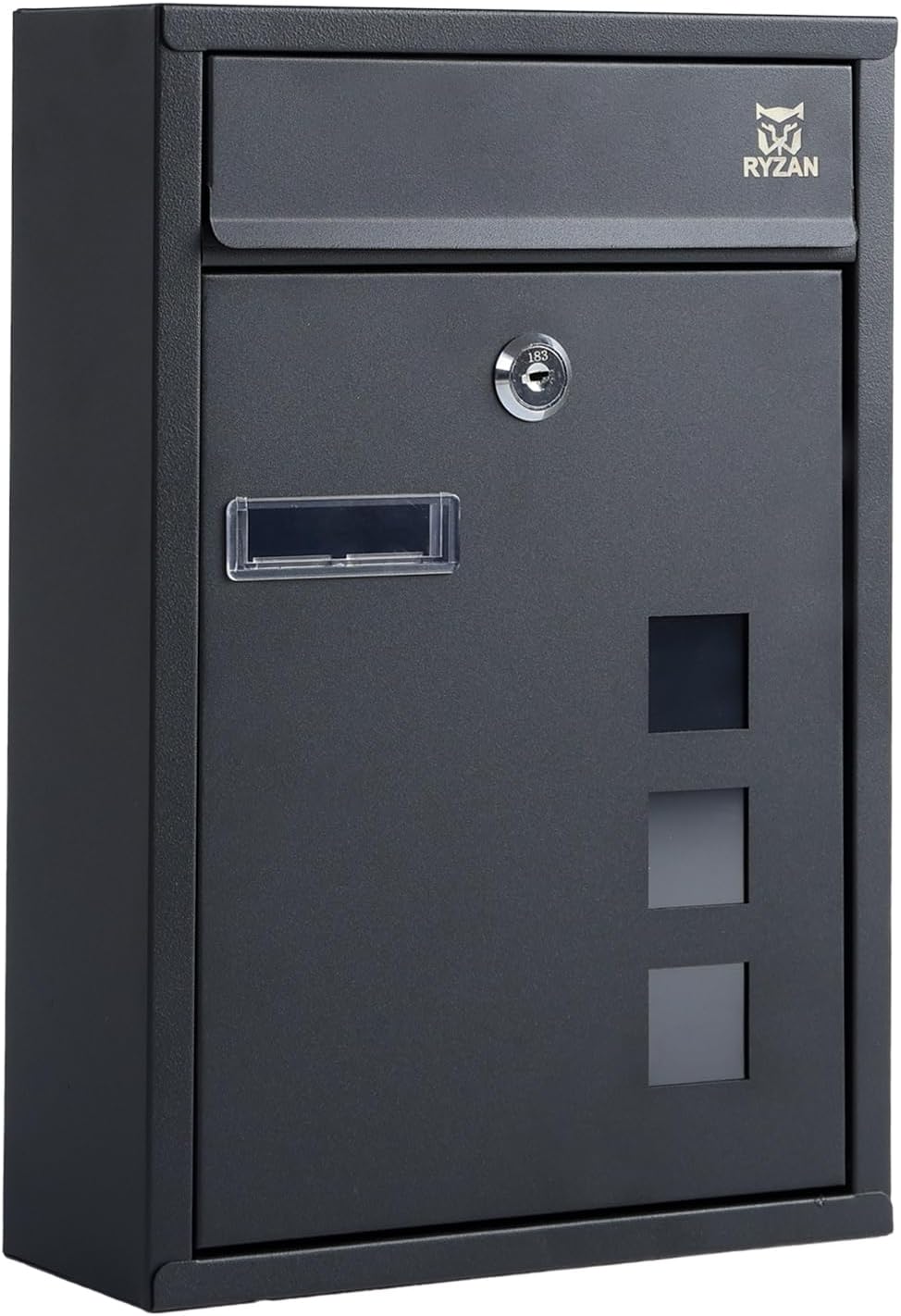 RYZAN Modern Delivery Steel Post Box Wall Mounted Mailbox Letterbox ...