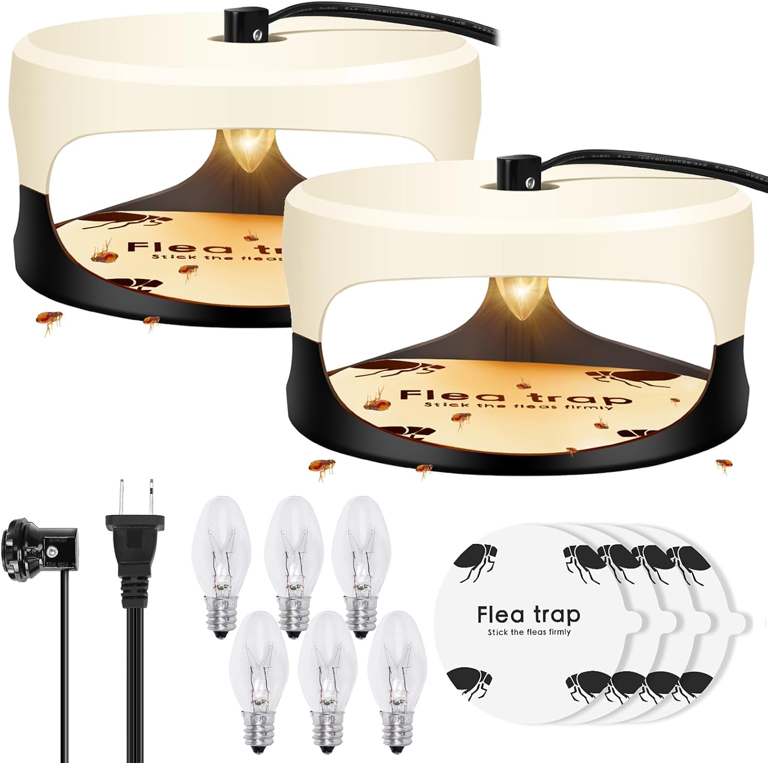 Amazon.com : Flea Traps for Inside Your Home 2 Packs, 2024 Sticky Bed ...