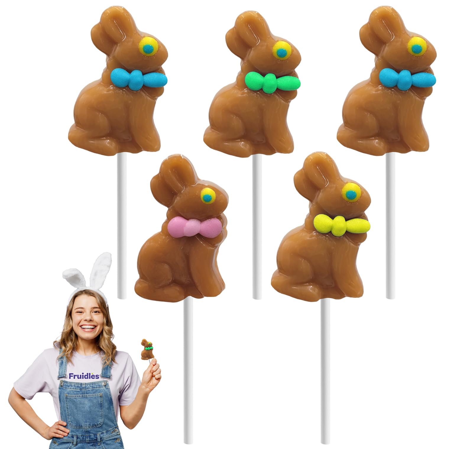 Snapklik.com : Fruidles Easter Bunny Lollipops Suckers, Colorful Easter ...