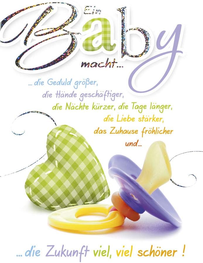 KE - Premium Geburtskarten Set | Baby Geburt Karte | DIN A6 Klappkarte ...