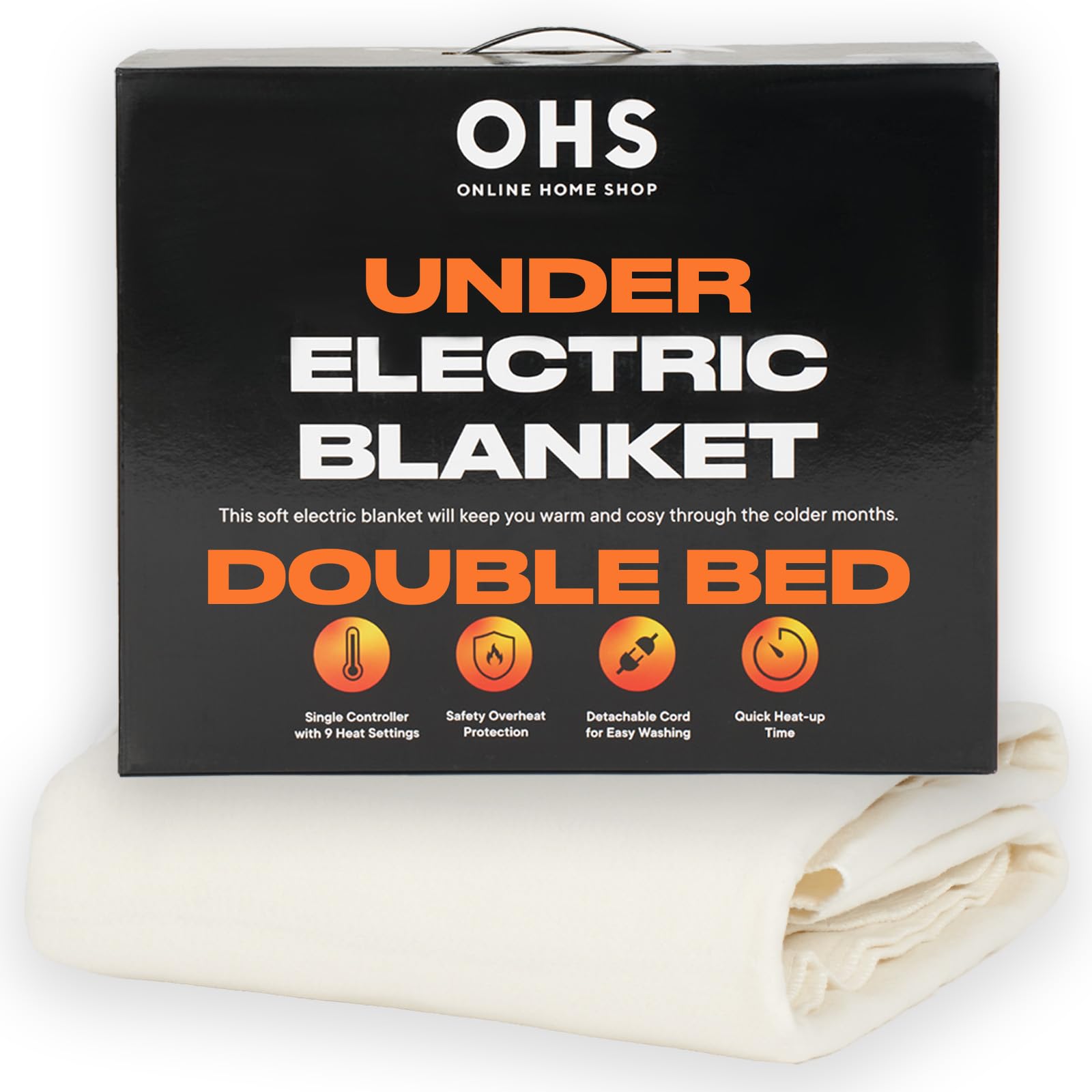 OHS Electric Blanket Sheet, Heated Underblanket Electric Blanket Double ...