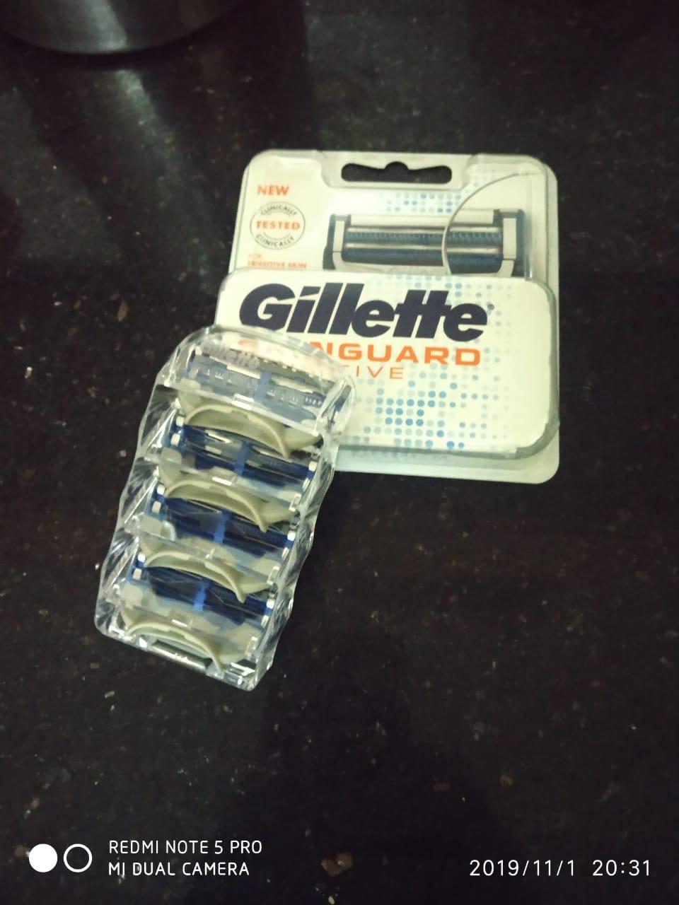 Buy Gillette Skinguard Manual Shaving Razor Blades- Pack Of 4 ...